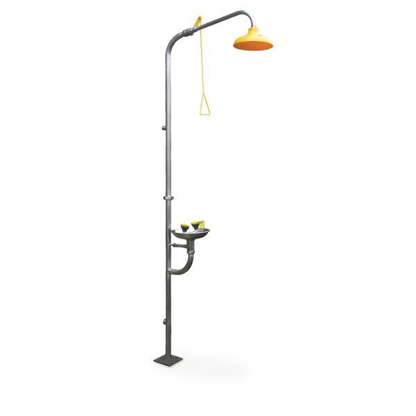 Safety Combination Shower and Eye / Face Wash Unit - Hand Operated Only